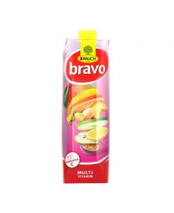 Lot de 12 Briques de Jus de fruits Bravo multivitaminé 1 Litre - RAUCH