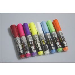 Boite de 6 marqueurs Effaçables fluorescents CKS pour verre