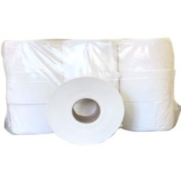 Lot de 18 Rouleaux de Papiers Hygiéniques pure ouate Blanc lisse JUMBO ...