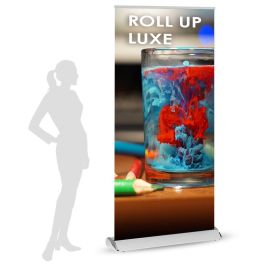 Roll-up large de luxe en aluminium couleur chromée 320x200cm
