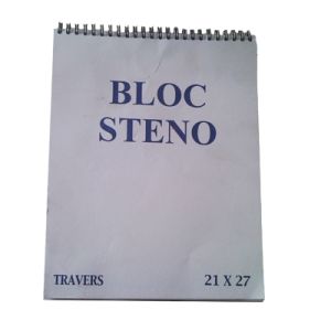 Lot de 5 Bloc-notes Steno à spirale Format 21x27 cm