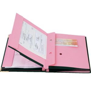 Parapheur SICLA en cuir synthétique avec systeme de maintien 18 volets