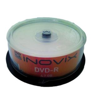 Boite de 25 DVD-R recordables INOVIX 4,7 GB