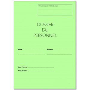 Bloc de 100 Dossiers "fiche du personnel" 24x32 cm