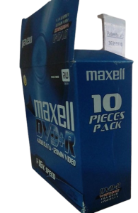 Pack de 10 DVD+R avec pochettes MAXELL