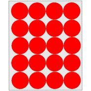 Pochette de 60 pastilles Rondes Ø 40mm Coloris Fluo au choix