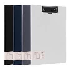 Porte Bloc Note à pinces Double DELI 5016 A4 coloris au choix