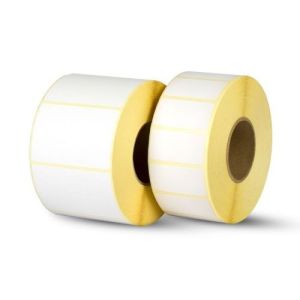 Rouleau de 1000 étiquettes support PP blanc en 4 poses